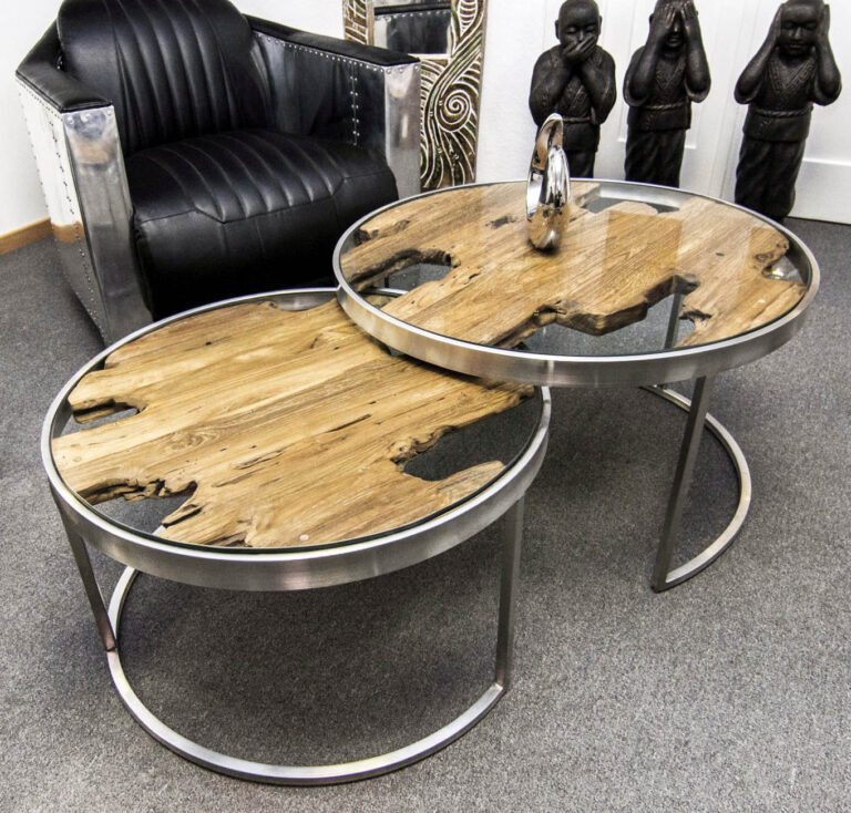 Couchtisch Beistelltisch rund und ausziehbar | Esstisch & Couchtisch ...