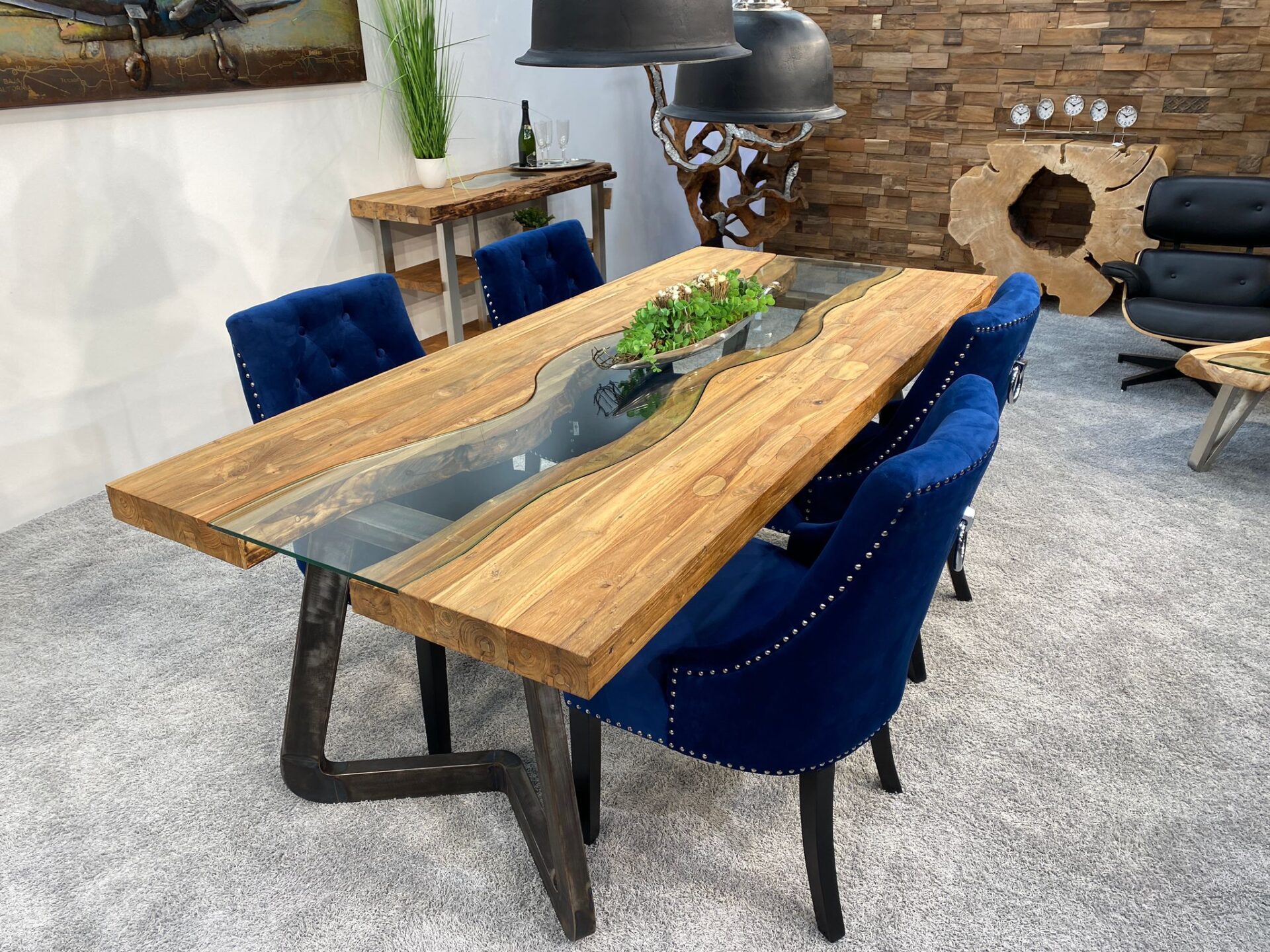 Tisch aus Massivholz: Kombination Ess- und Couchtisch :: Tischonkel